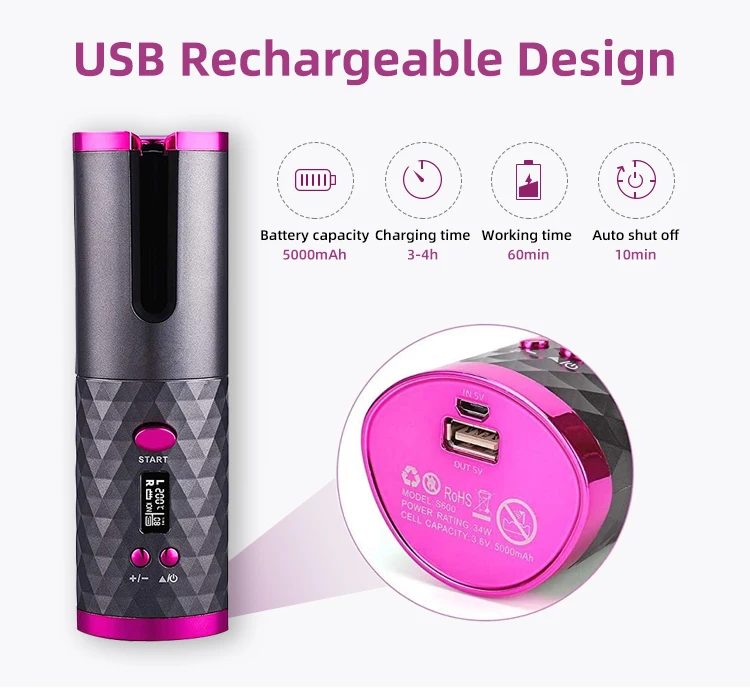 2022 Mini Electric Portable Ce Rohs Fcc 5000mah Rotating Auto Wireless ...
