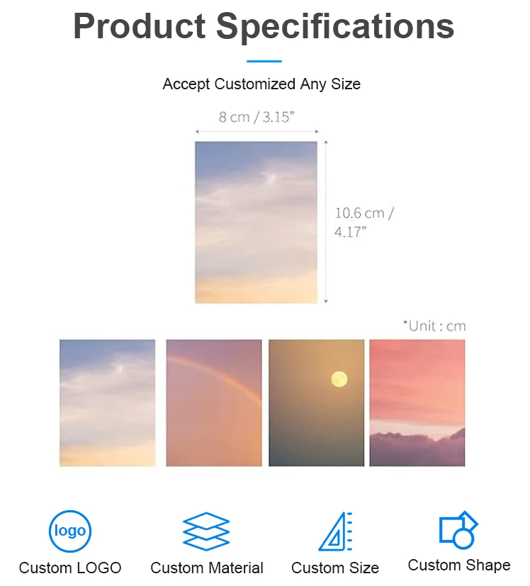 Setting Sun Cute Style Magnetic Self-Adhesive Memo Pads
