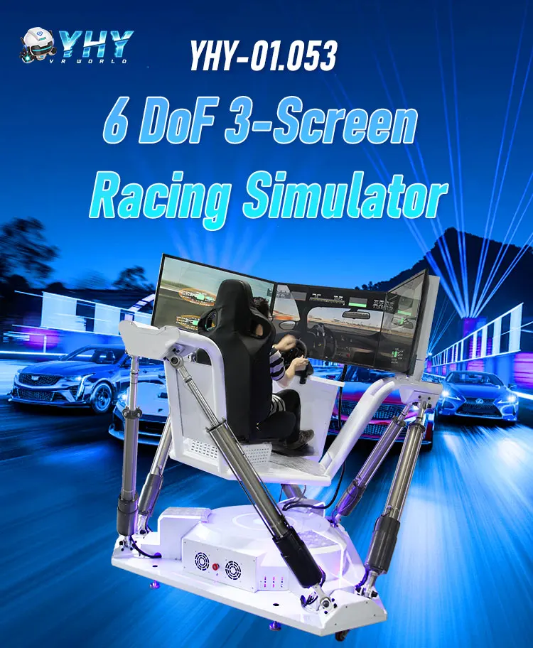 3 Screen 6 Dof Hydraulic F1 Simulator - Racing Thrill!