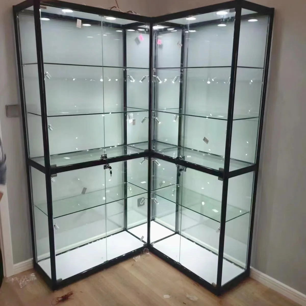 Aluminium Frame Store Display Showcase - Flat Pack Accessories