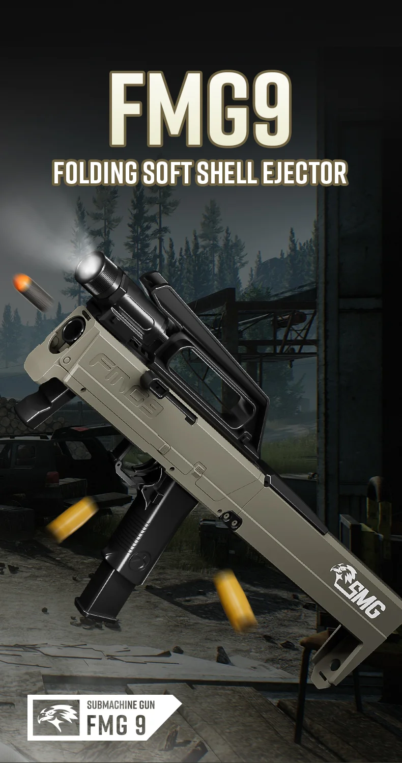 Transformation FMG9 Folding Soft Bullet Submachine Gun Toy for Kids - ODM