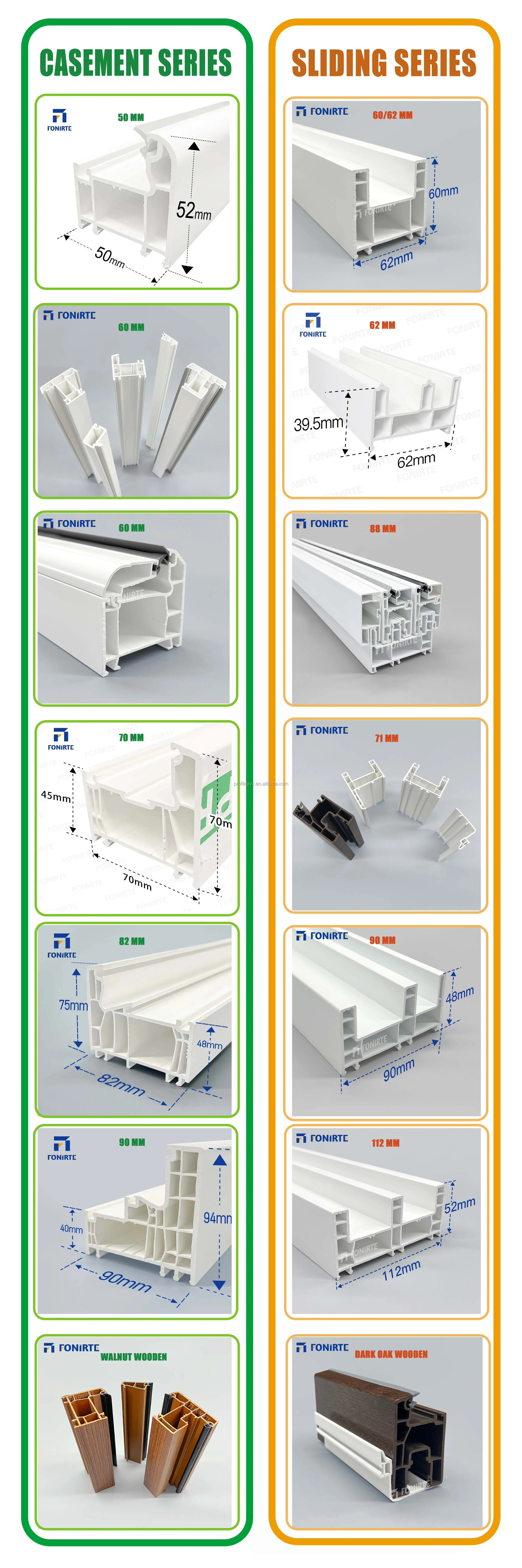 Price List Plastic European American Style Pvc Profile Roller Shutter ...
