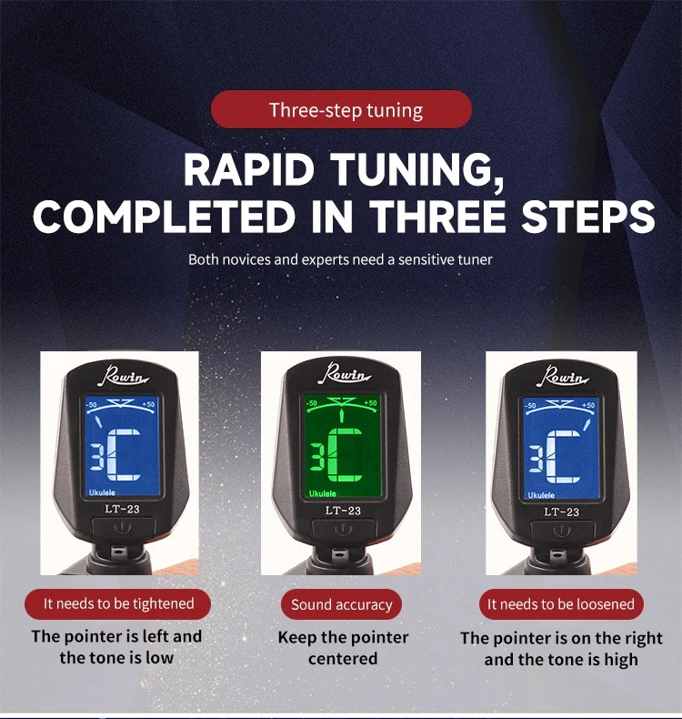 Hebikuo Acoustic Guitar Tuner LT-23 - Precise & Reliable
