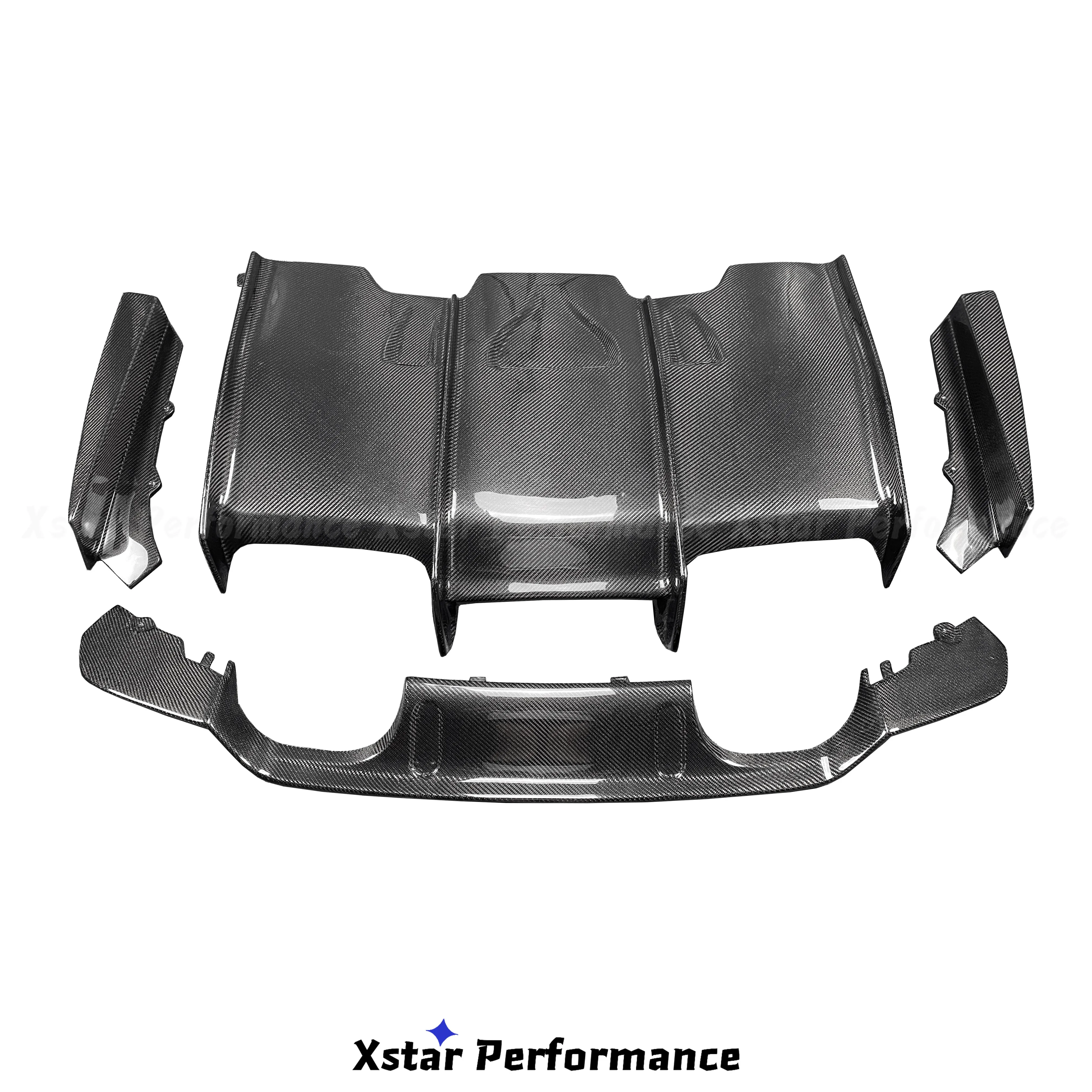 Psm Style Carbon Fiber Rear Diffuser Lip Kit For Bmw F80 F82 F83 M3 M4 ...