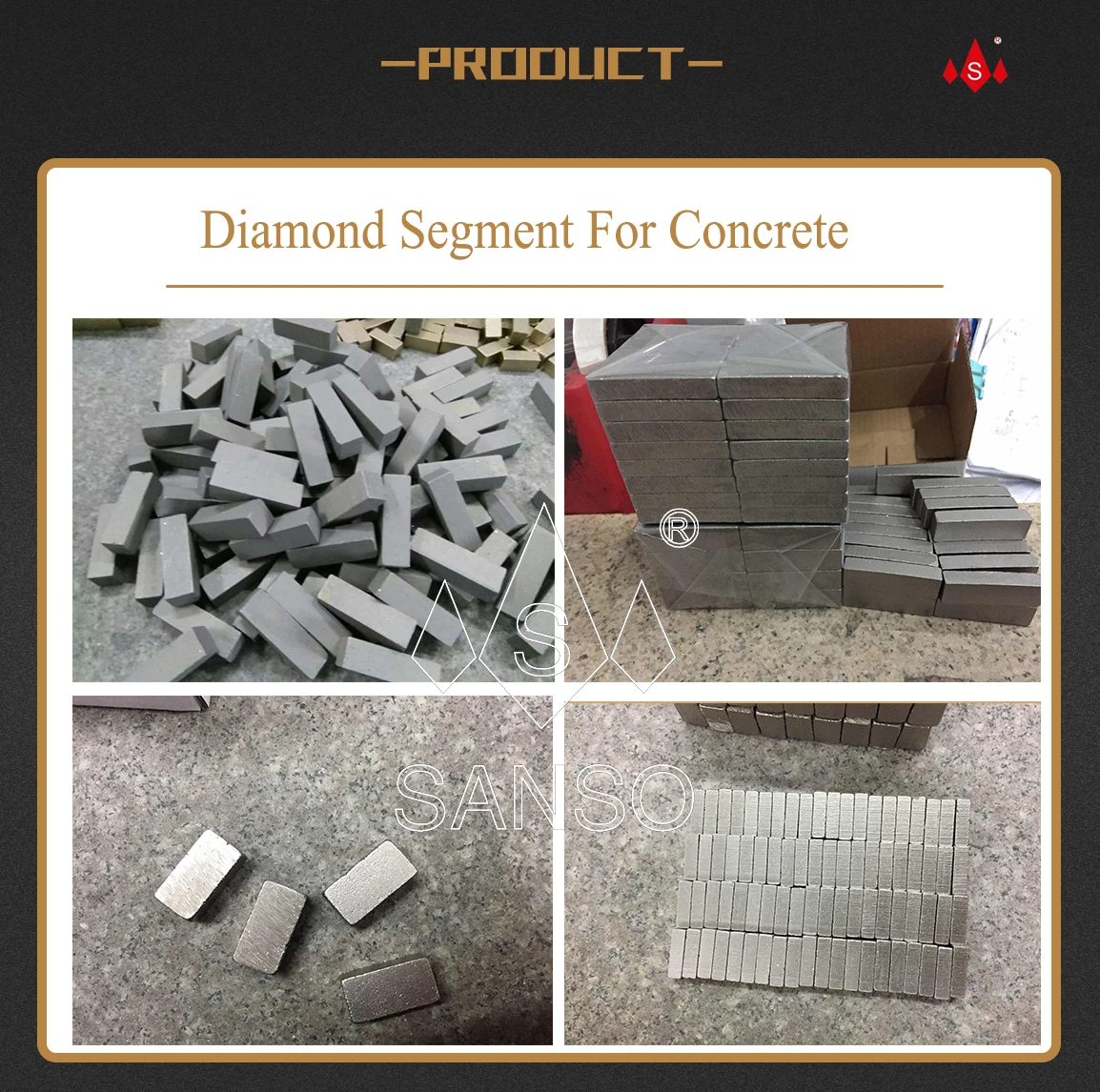 Sanso Blade Segment Cutting Marble Segment Customer Size Sandwich Layer ...