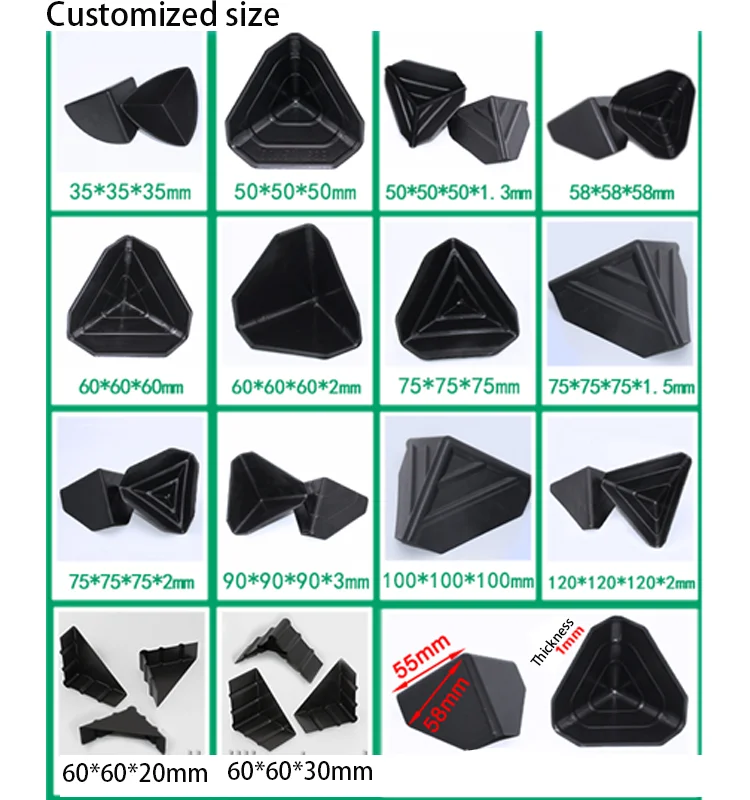 Customize Thickness Plastic Pallet Corner Spacers Ptotect Glass Edges ...