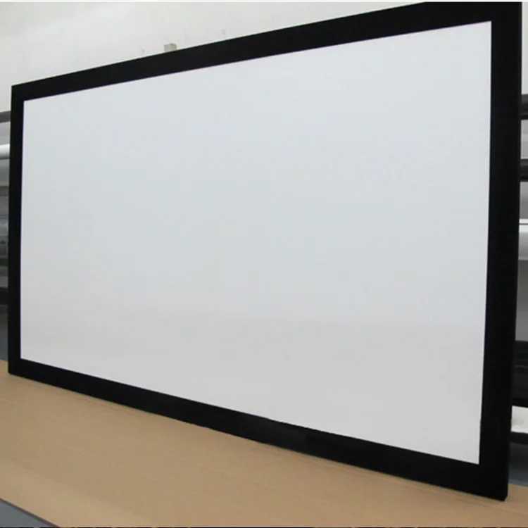 Fixed Frame 135 Inch Pvc Projection Screen Wall Mounted Aluminum Frame ...
