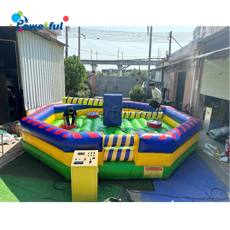 Interactive Adult Inflatable Wipe Out Obstacle Games Wipeout Machine ...