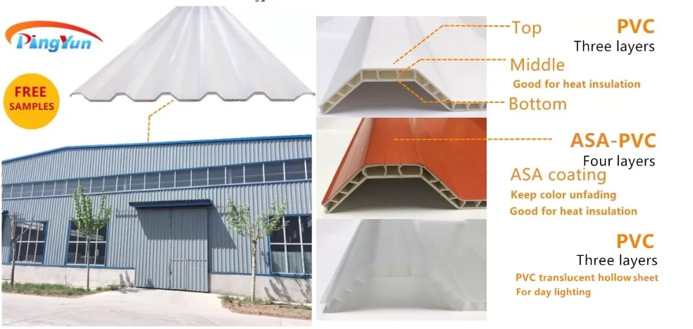 Heat Insulation UPVC Hollow Roof Sheets - Durable & Versatile