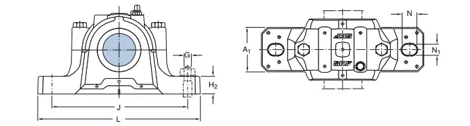 SNL212 Plummer Block Housing with 22212 Spherical Roller Bearing - CNBRG