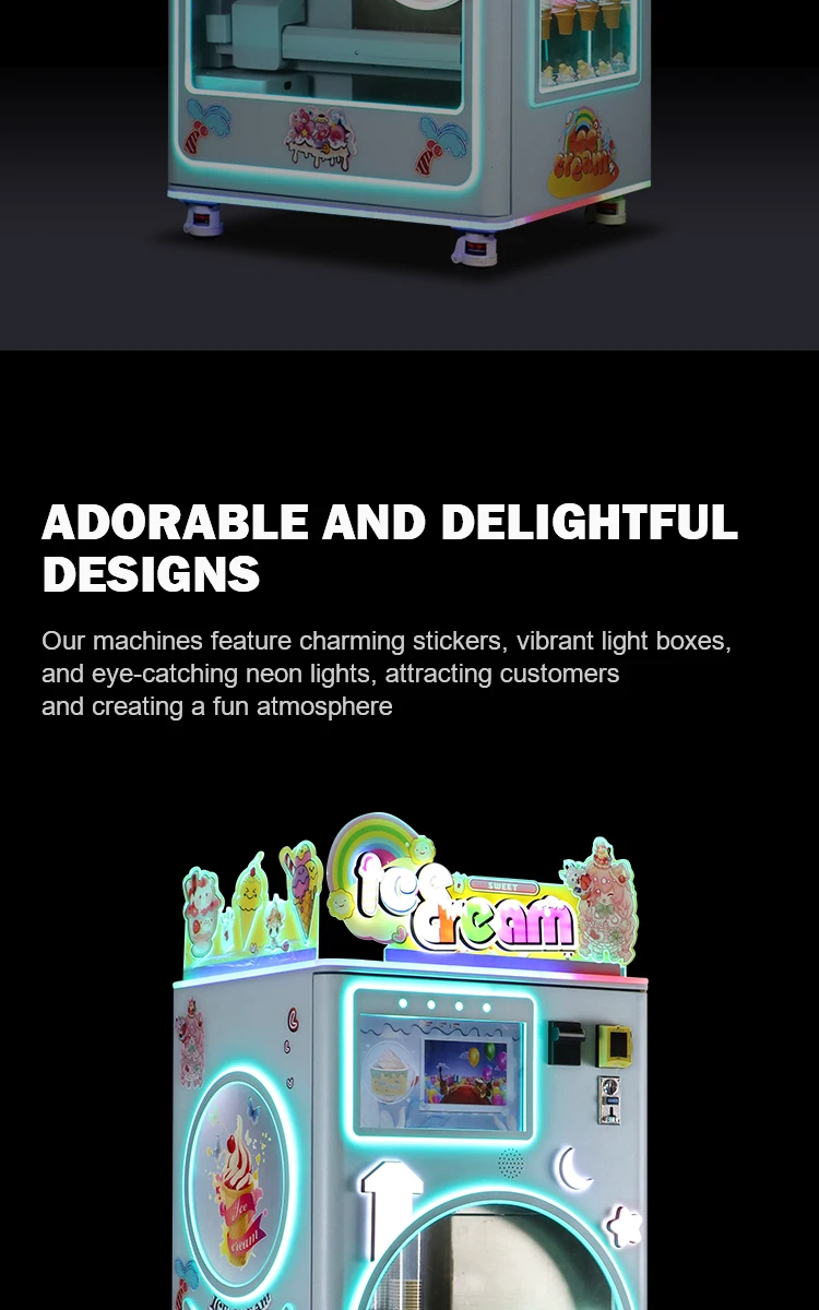 DKM Self Service Coin Operated Robot Soft Serve Machine