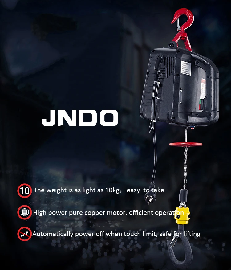 1100lbs 1500W 110V 220V Power 3-in-1 Electric Hoist Portable Winch ...