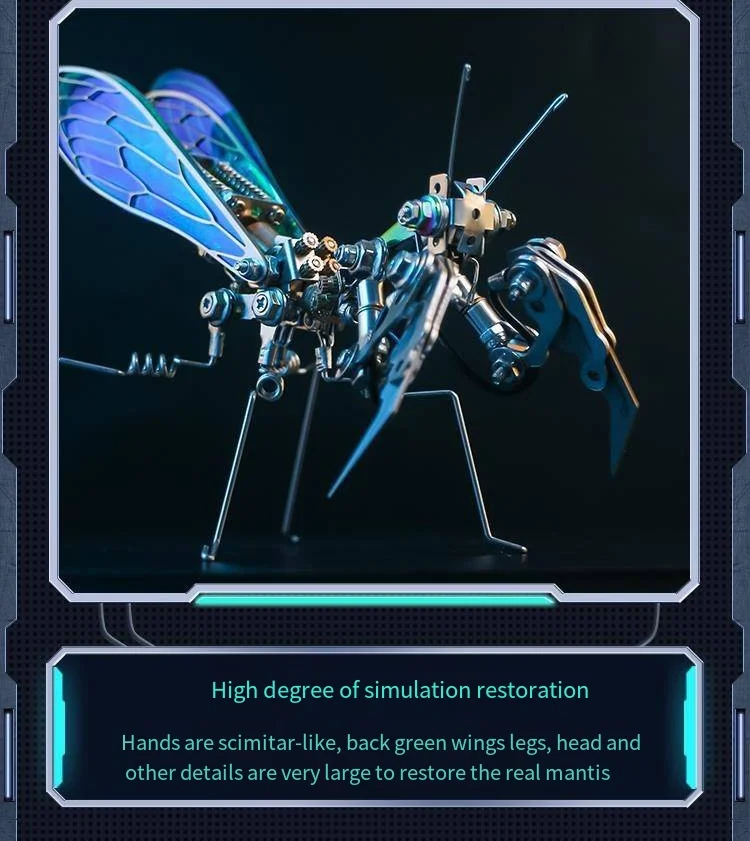 Diy Mechanical Insects Phantom Mantis Brain Teasers Jigsaw Toy Building ...