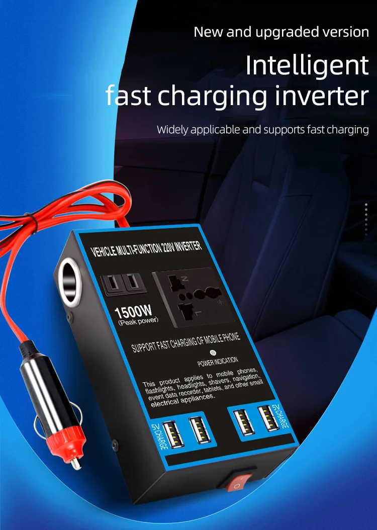 Low Price Dc 12v To 110v Dc Converter 200w Car Power Inverter With 4 ...