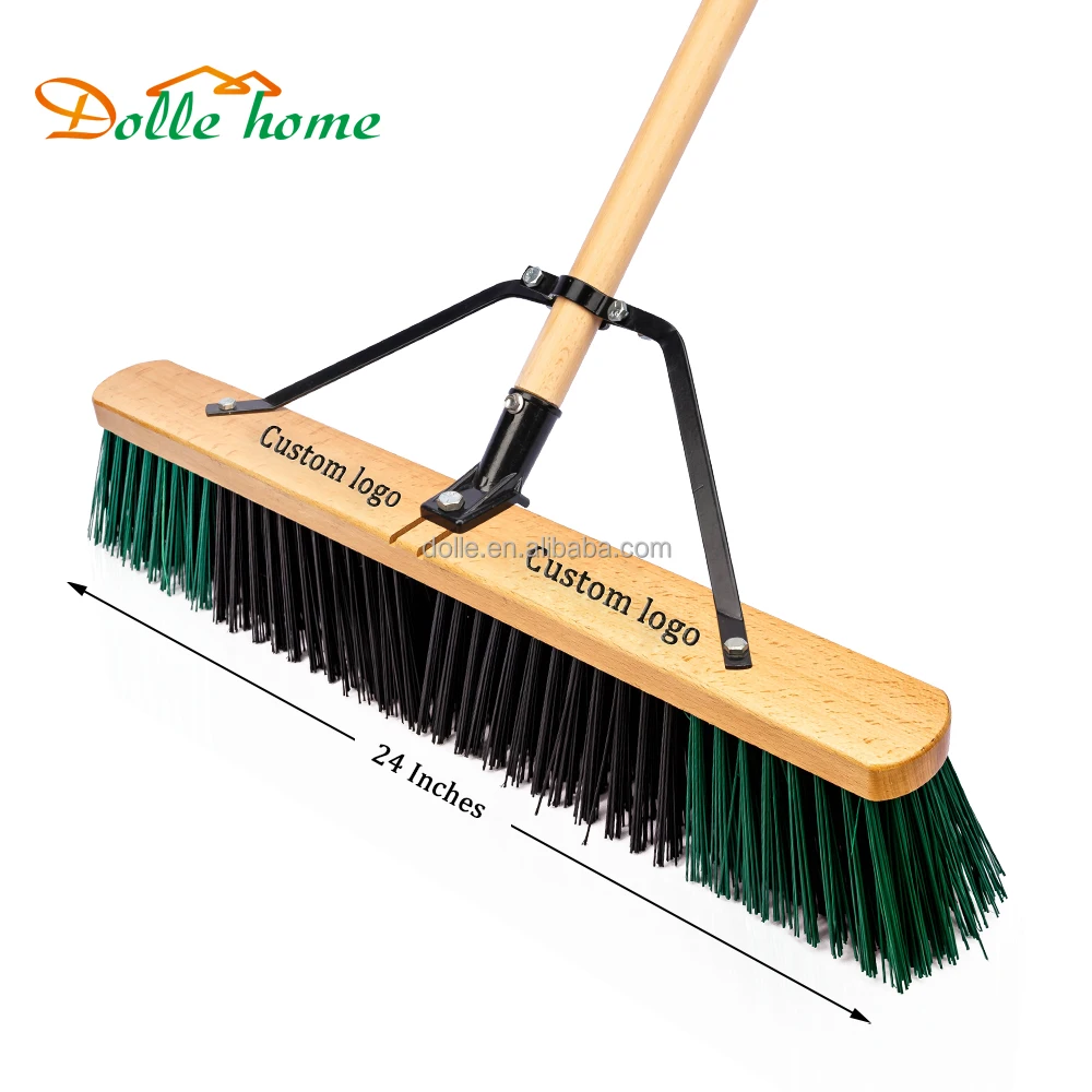 Customized Wood Industriel Broom - Heavy Duty & Natural
