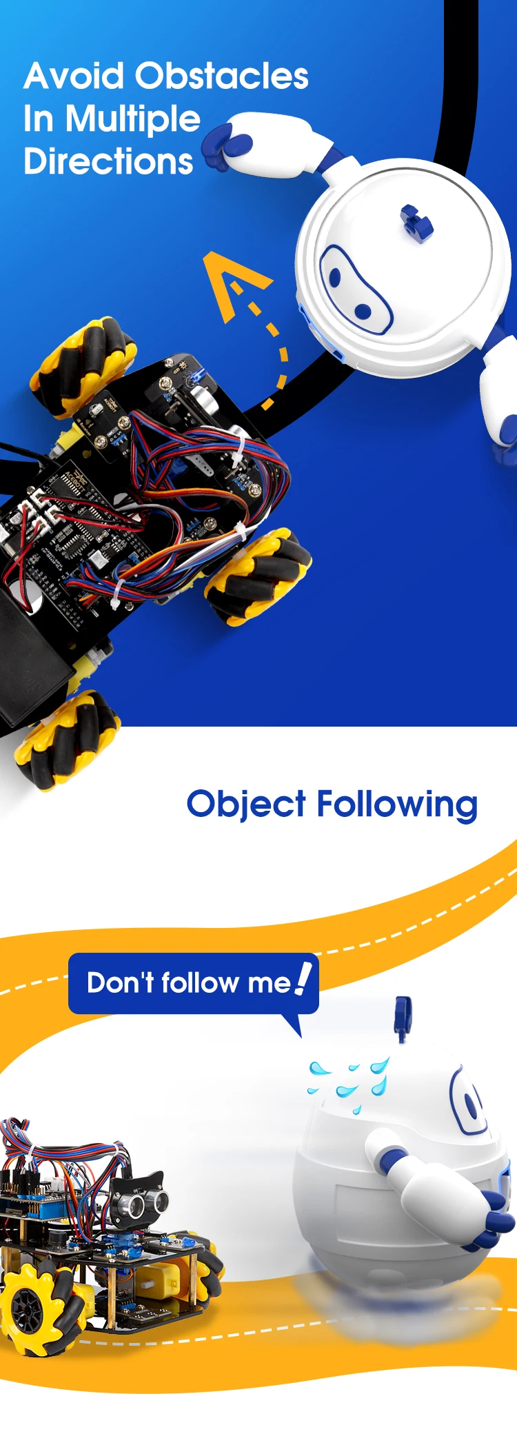 ACEBOTT ESP32 CAM Omni Wheel Robot Kit - Smart & Programmable