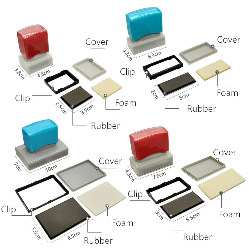 4mm Stamp Pad Flash Foam Rubber Stamps for Office Use