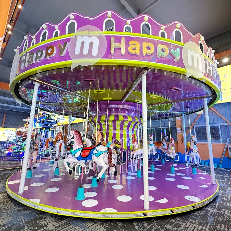 Attractive Kids Game Fairground Ride Merry Go Round Horse Carousel ...