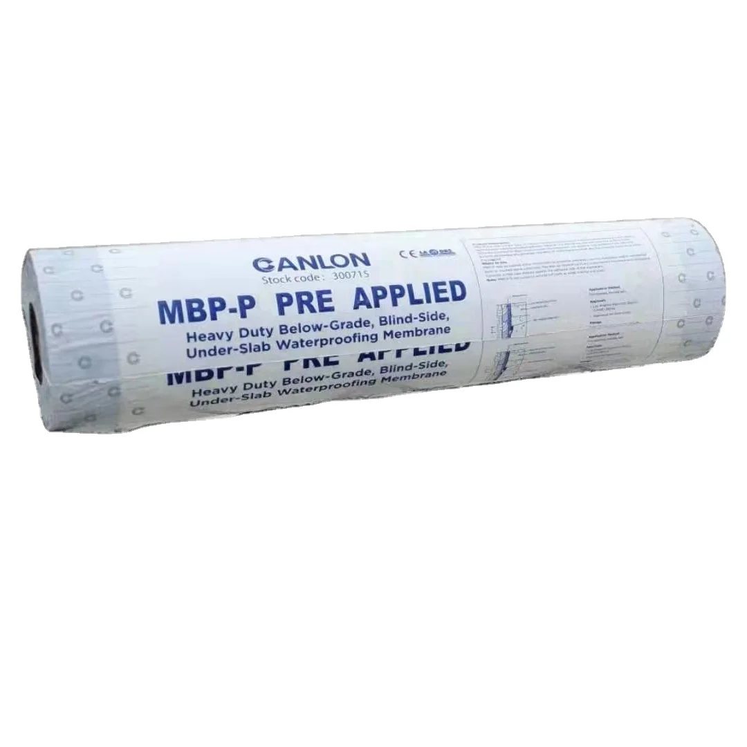 Hdpe Sheet Waterproofing Rolling Membrane Self Adhesive Pre Applied ...
