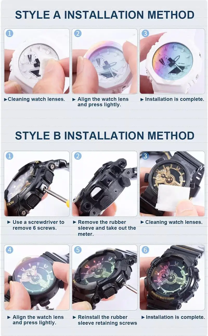 Ga-2100 G Shock Mod Itwatch Protective Film Tempered Glass Screen Protector For Casioak Ga-2100 ...