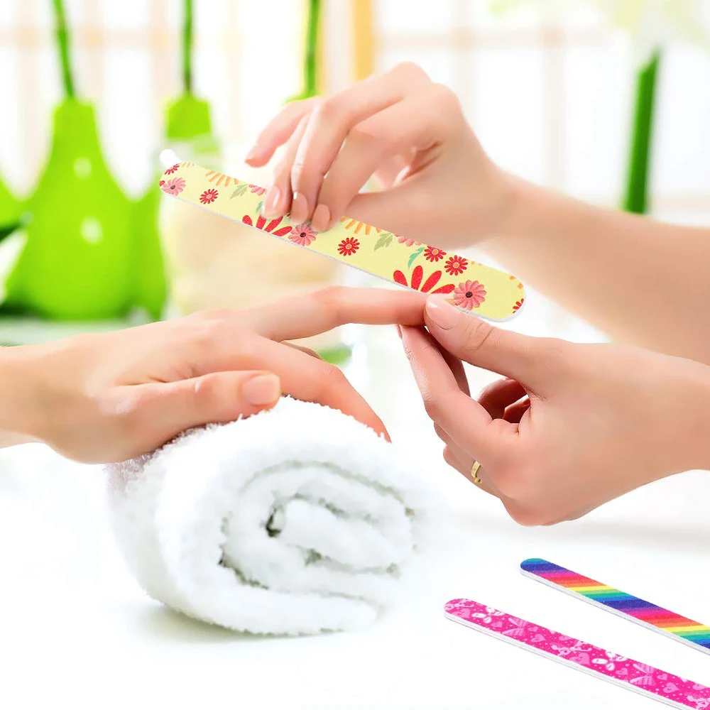 Emery Board Colorful Paper Nail File 180/240 Nail Files Custom Logo ...