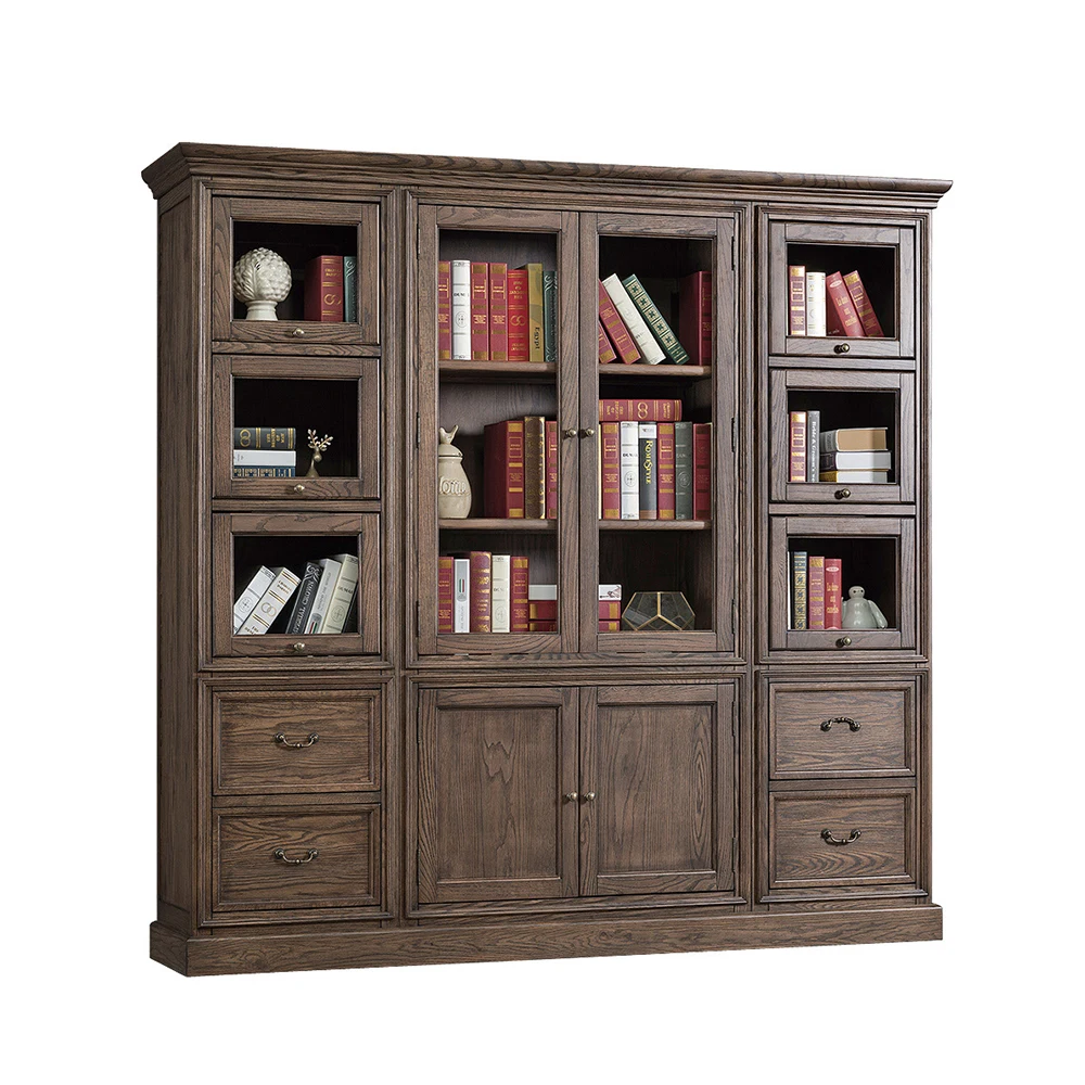 French Solid Wooden Bookcase Nordic Solid Wood Dining Sideboard ...