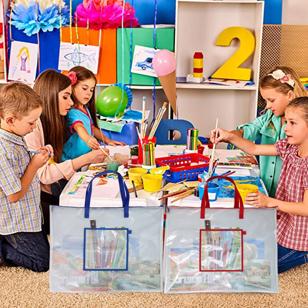 Large Bulletin Board Art Portfolio Bag Poster Storage Bag With Pocket ...