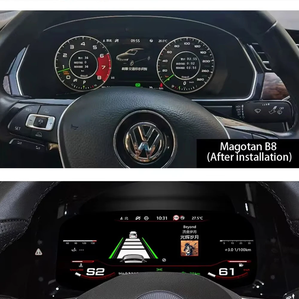 Virtual Instrument Cluster CockPit Digital Panel LCD Speedometer for ...