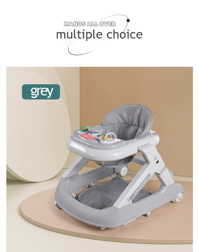 2024 New Design Baby Walker Tricycle Plastic Music Cartoon Baby Walker ...