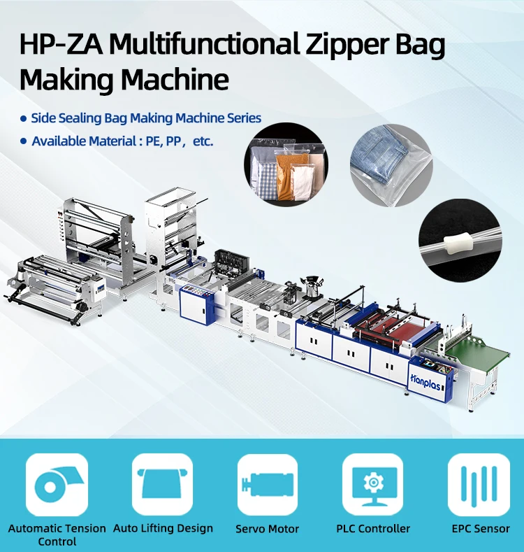 HP-ZA Automatic Ziplock Pouch Block Slider Zipper Lock Machine