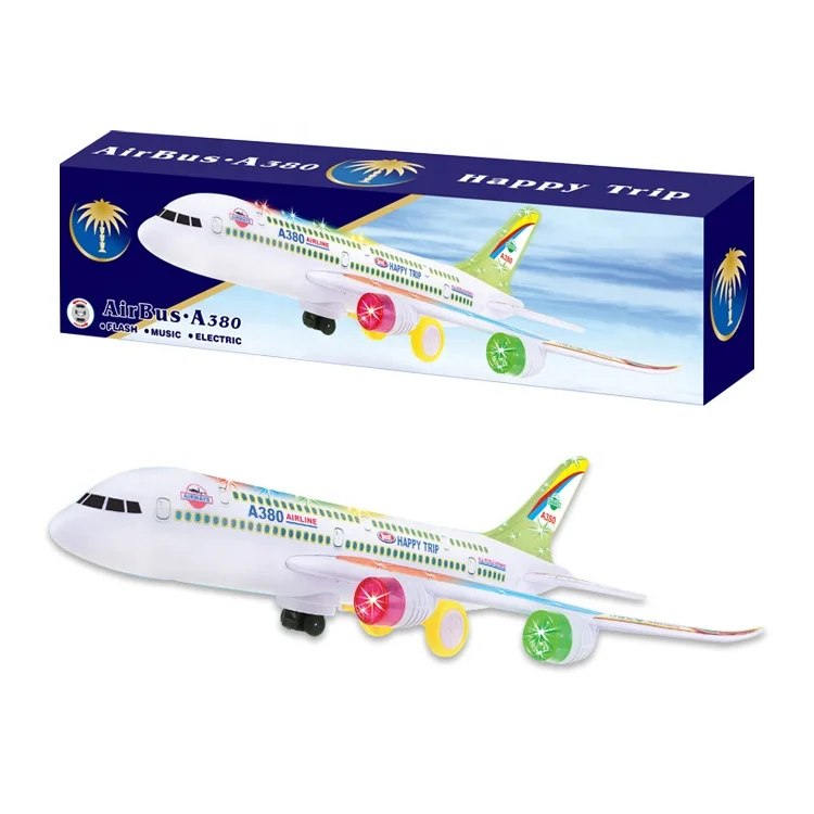 Children Plastic Toys Plane Bump N Go A380 Electric Plane Toys For Kids ...