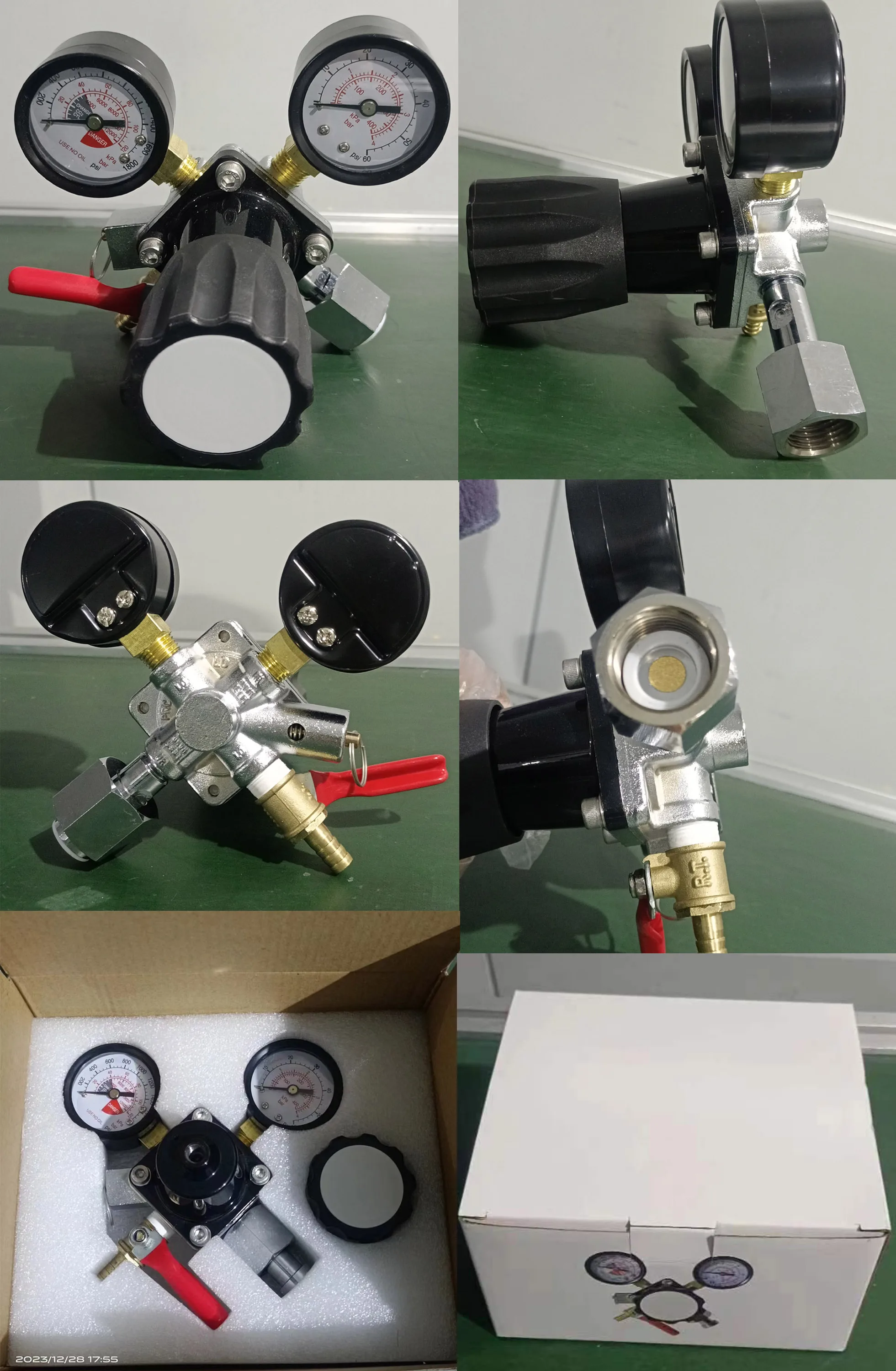 Dual Stage Co2 Pressure Regulator With Safety Pressure Relief Valve ...