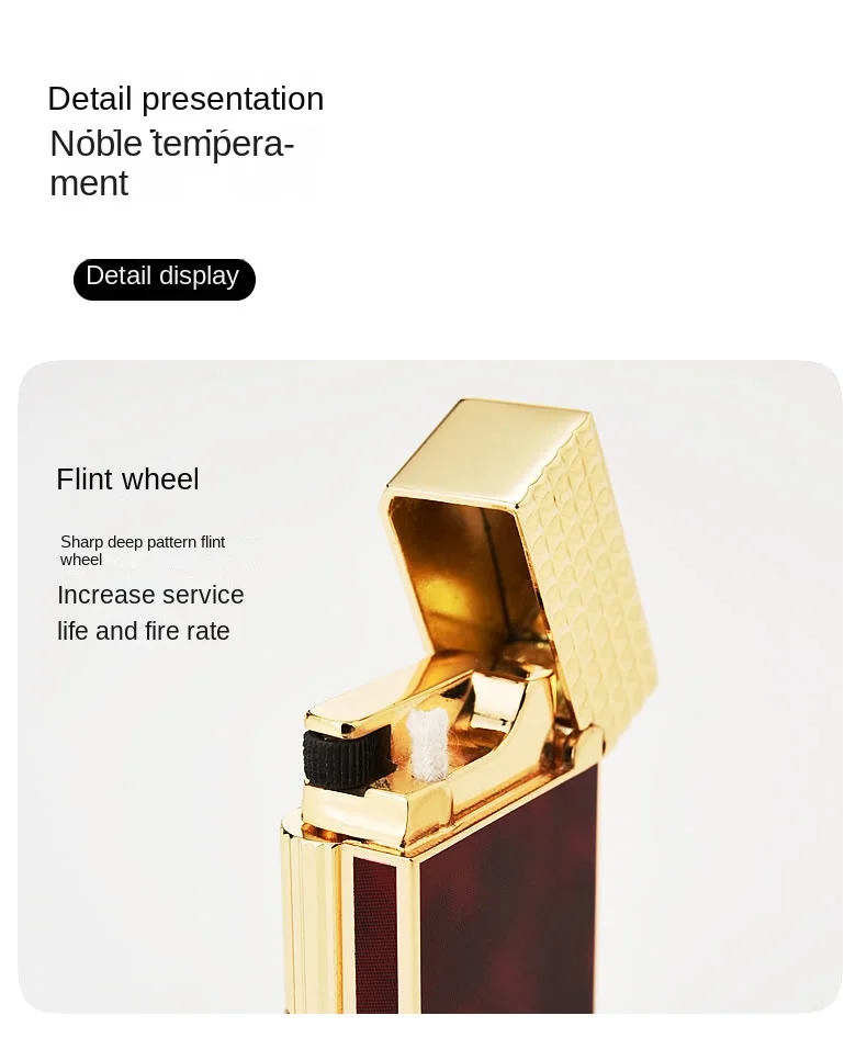 High Quality Luxury Metal Side Pulley Windproof Cigarette Lighters With ...