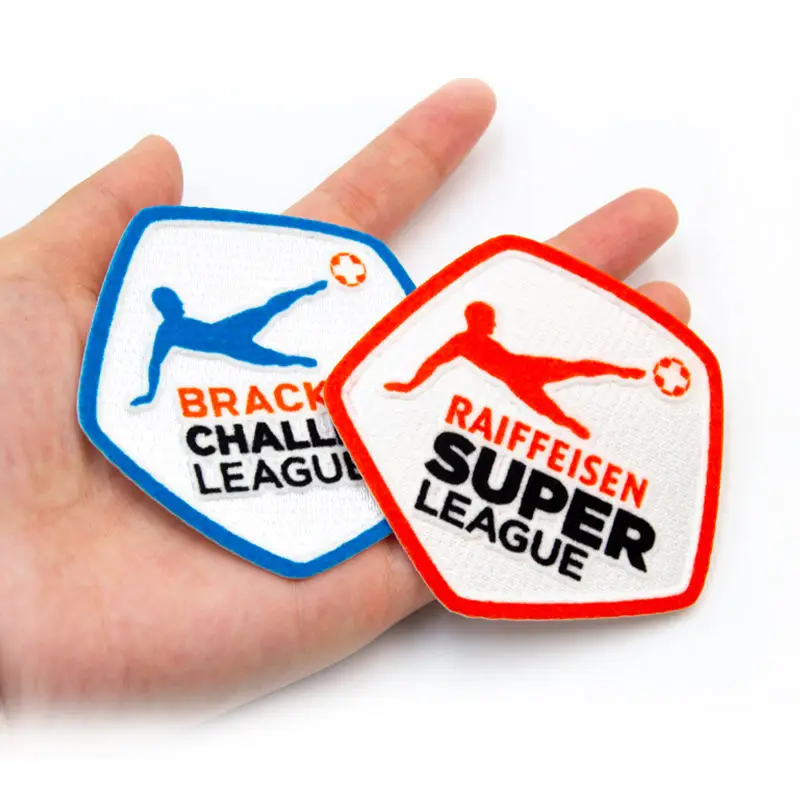 Custom Football Team Emblem Logo Iron On Jersey Embroidered Pvc Patch ...