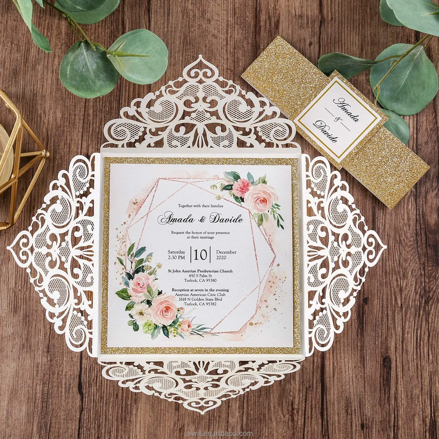 Wholesale Luxurious Royal Style Wedding Invitation Card Envelope Cards ...