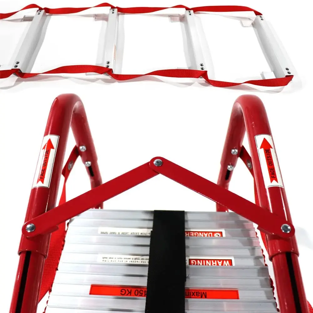 2 Storey Portable Emergency Fire Escape Ladder - 5.0M Long, 500kg ...