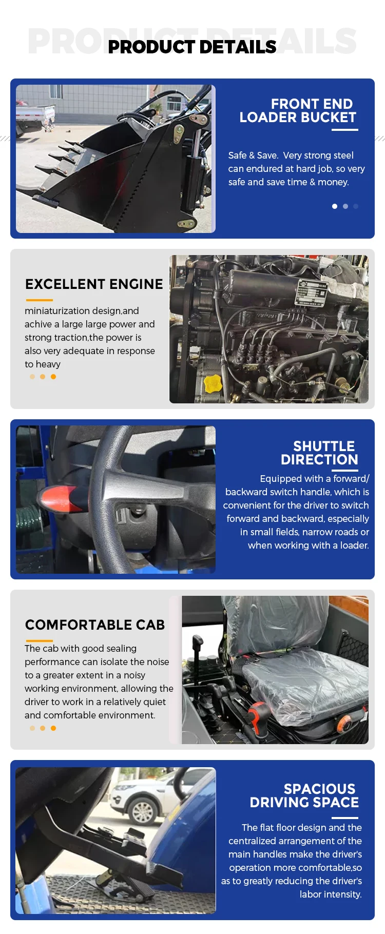 Factory Epa 50hp 70hp 100hp 4x4 Small Tractors Mini Tractors With Front ...