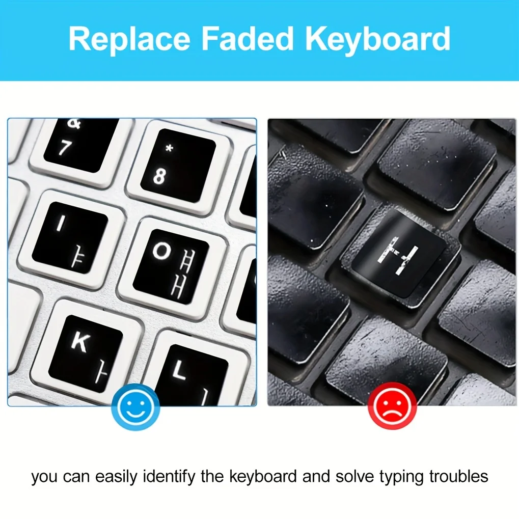 Black Keyboard Stickers, Computer Keyboard Replacement Stickers ...