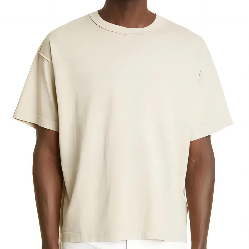 Shop Our Manufacturer Custom Mens Cropped Tshirt Drop Shoulder