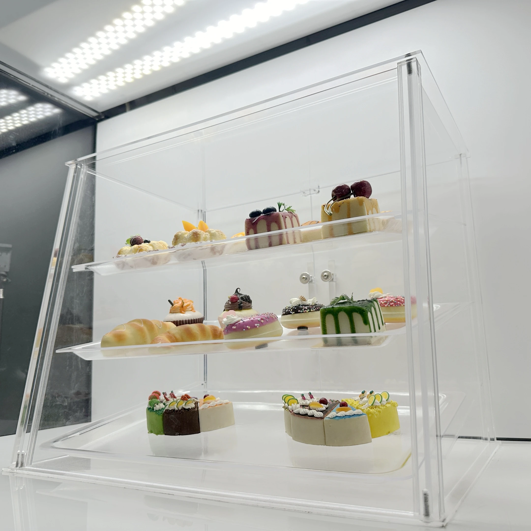 Countertop 3-Tier Pastry Display Case Custom Clear Acrylic Countertop ...