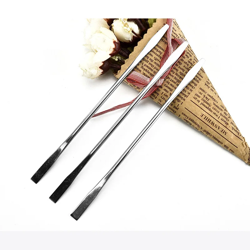 Professional Art Nail Mixed Pigment Spatula Stainless Steel Double Head ...