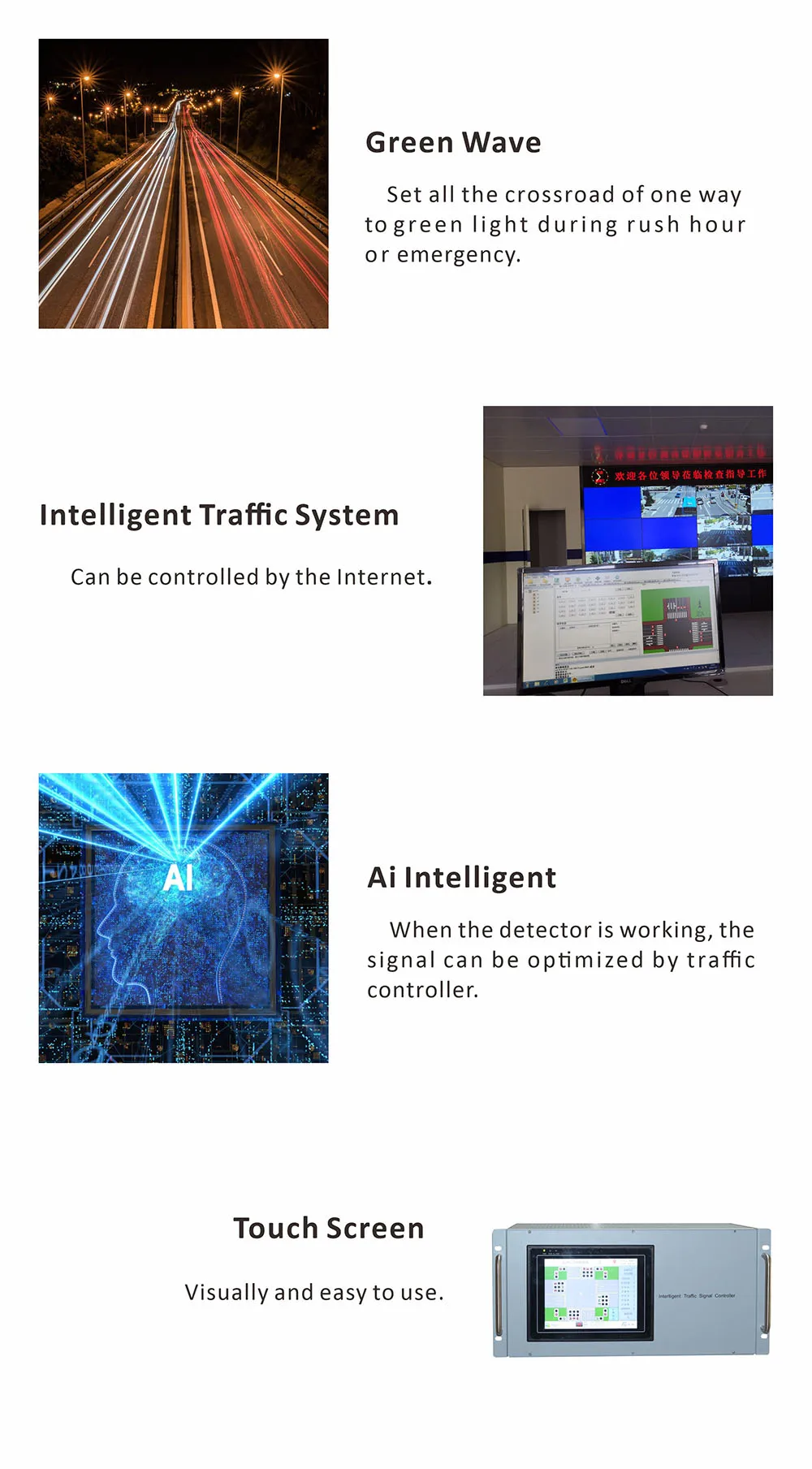 Touch Screen Intelligent Traffic Signal Controller - Buy Touch Screen ...