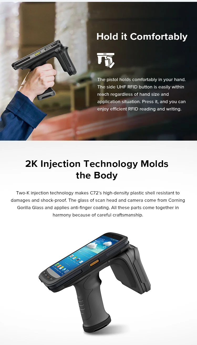 Chainway Rugged C72 Android Handheld UHF RFID Reader