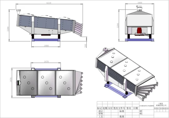 4 Decks Sawdust Square Gyratory Screening Machines Classifier Wood ...