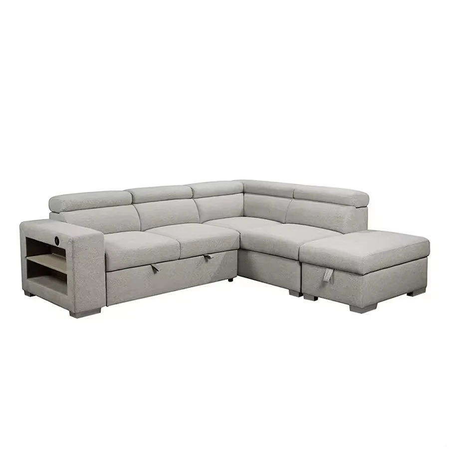 Multi-functional Tufted Back Modular Sofa Bed with Storage
