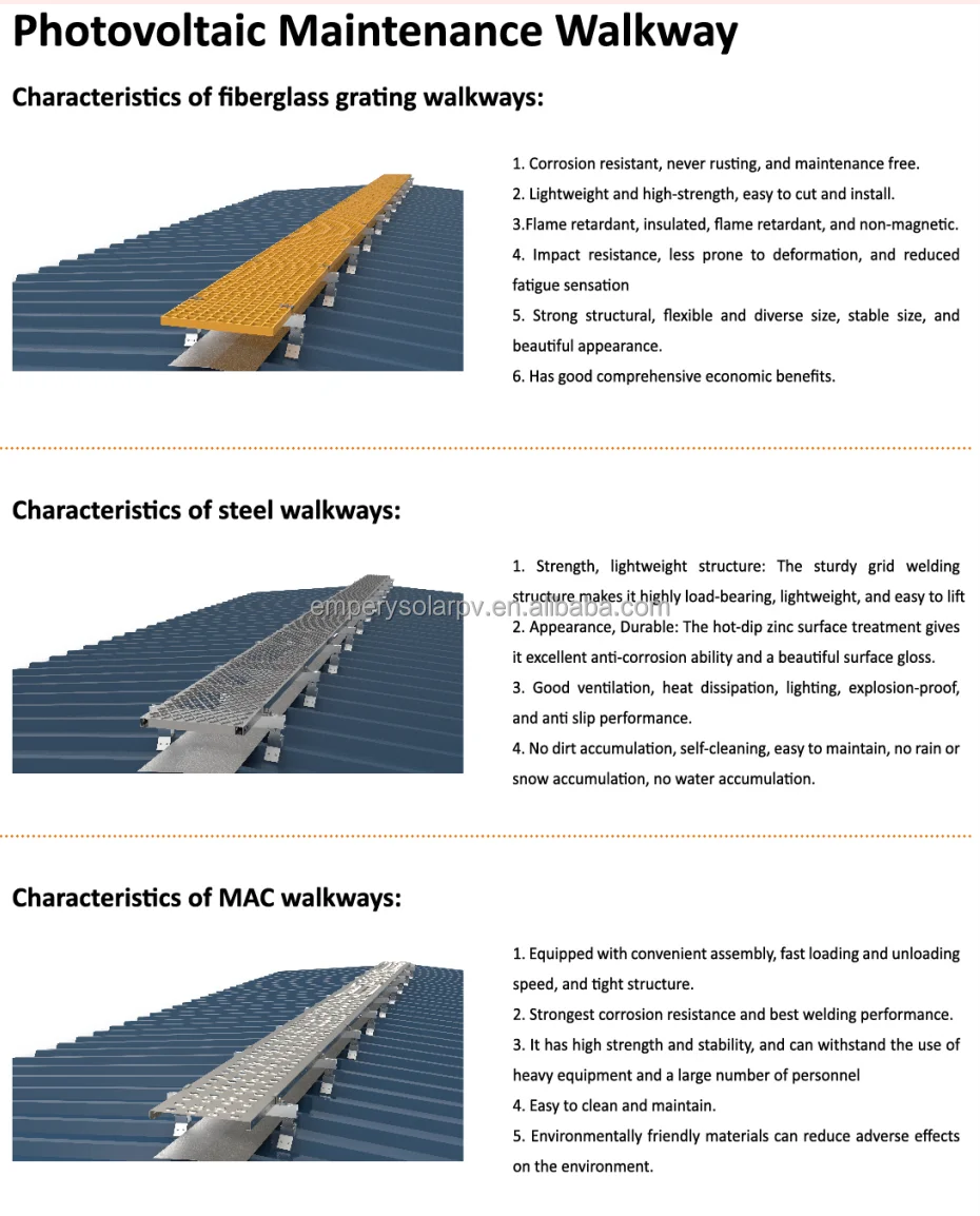 Industrial Steel Grating Walkway Platform with Solar Mounting System ...