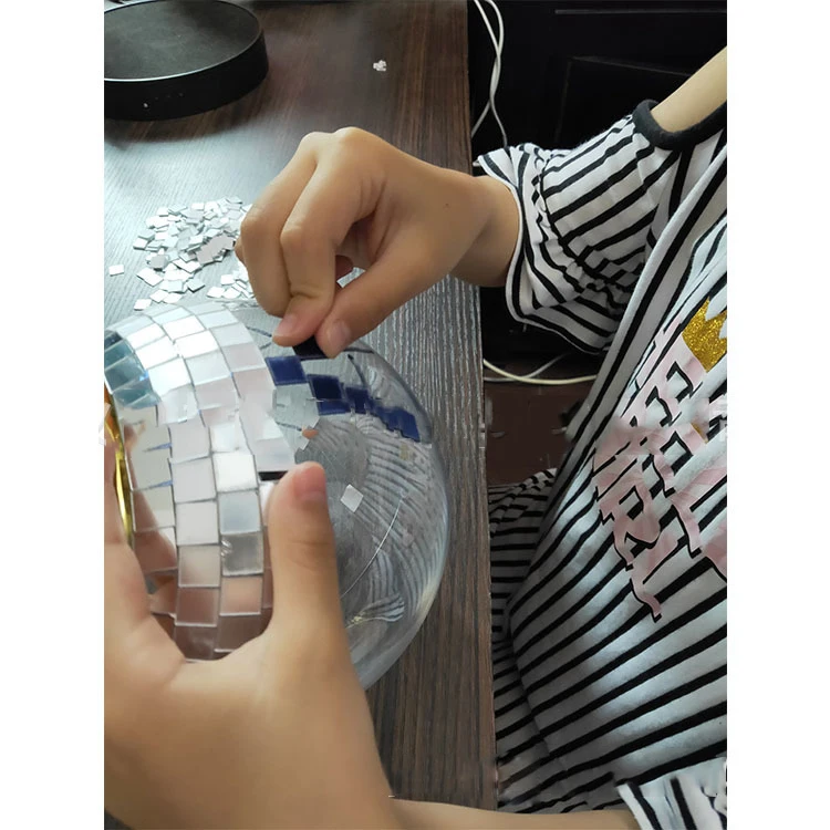 Handmade DIY Disco Mirror Ball Planter - Eco-Friendly Decor