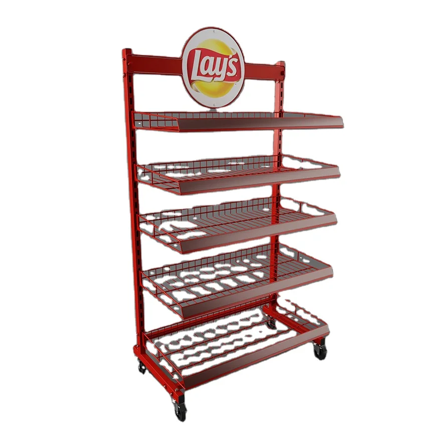 Potato Chips Display Rack with Wire Basket Shelves| Alibaba.com