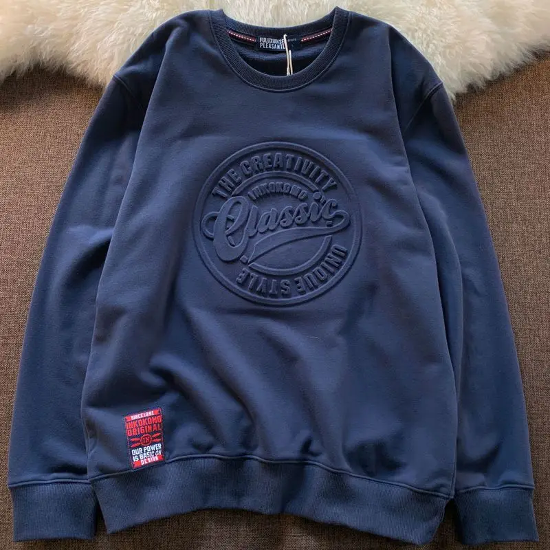 Custom Logo Men 3d Embossed Sweatshirts Hoodie Wholesale Streetwear ...