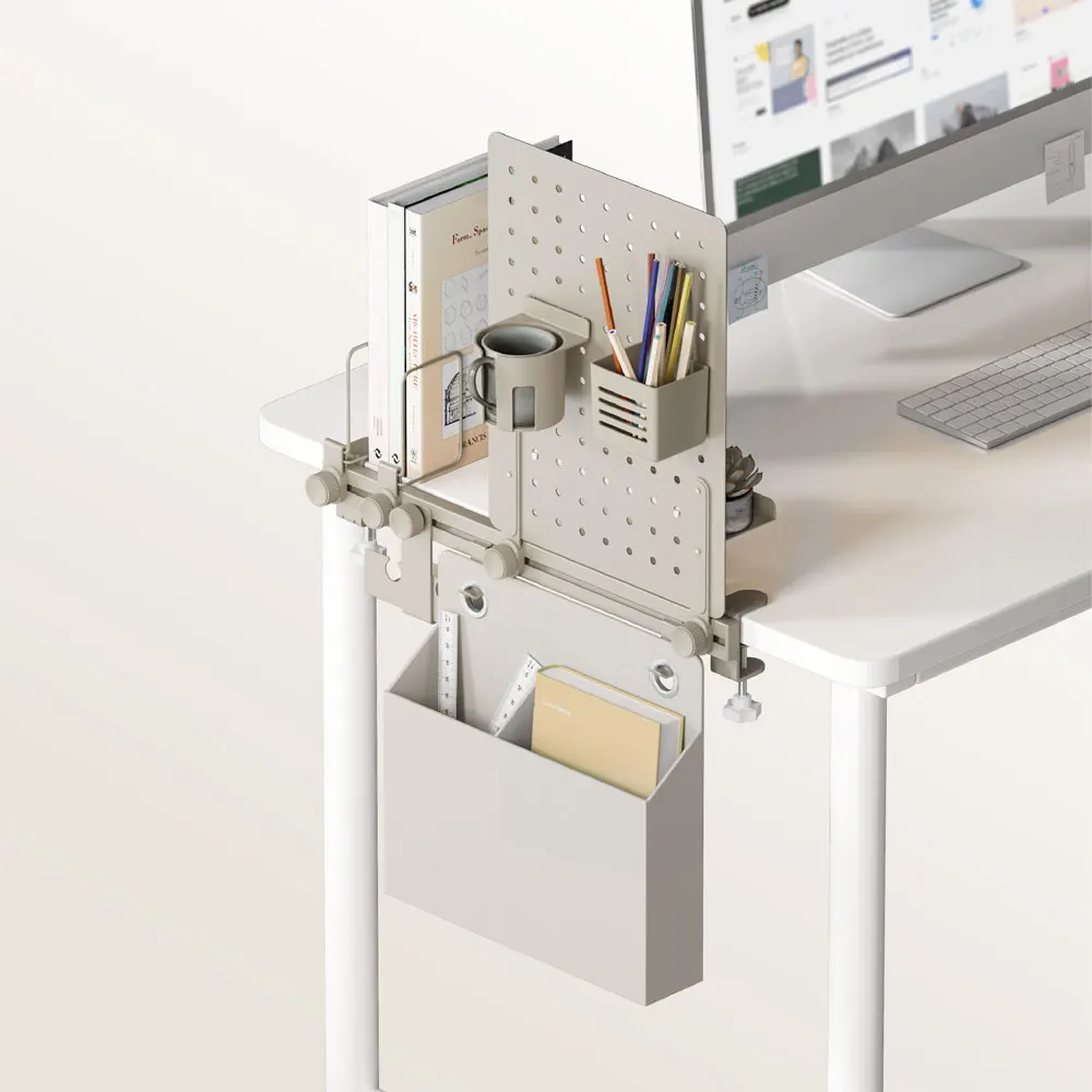 Str01-01 Steel Office Desk Top Pegboard Metal Display Desktop Peg Board ...